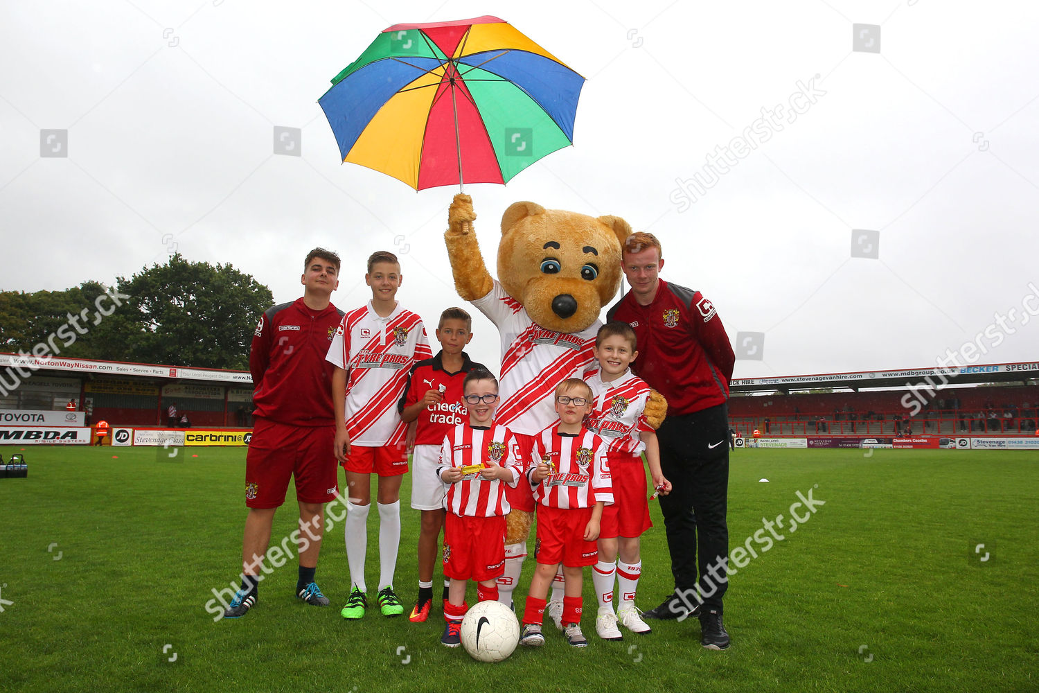 Boro Bear Umbrella Mascots During Stevenage Editorial Stock Photo ...