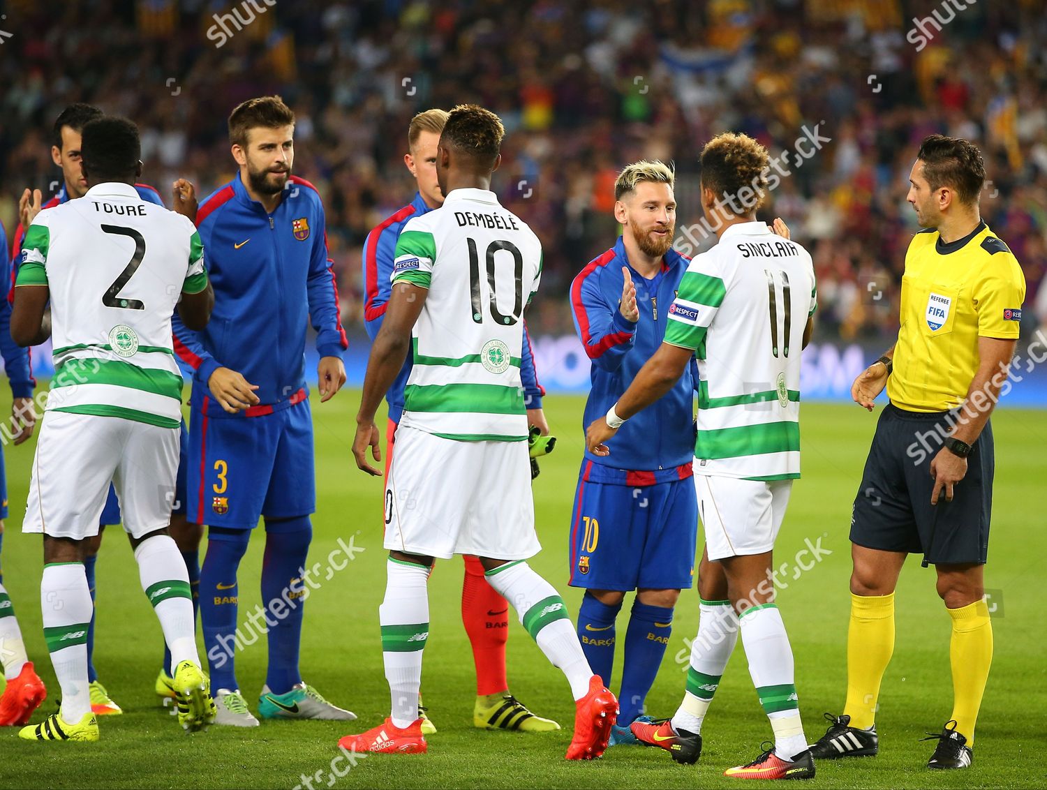Lionel Messi Barcelona Shakes Hands Scott Editorial Stock Photo - Stock ...