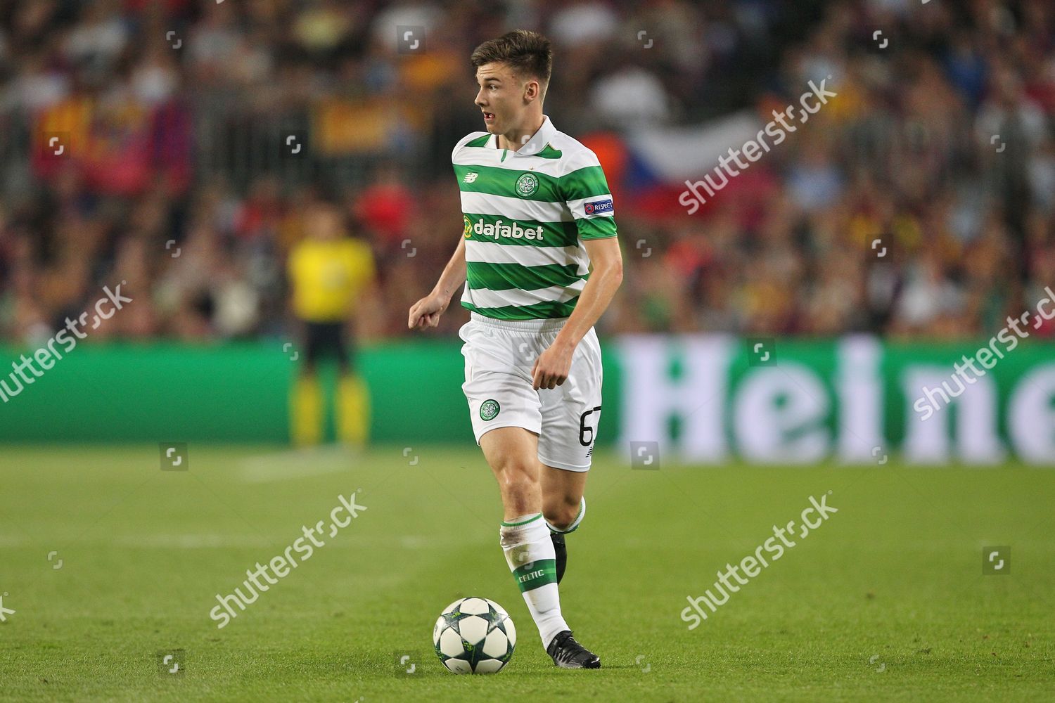 Kieran Tierney Celtic During Uefa Champions Editorial Stock Photo ...
