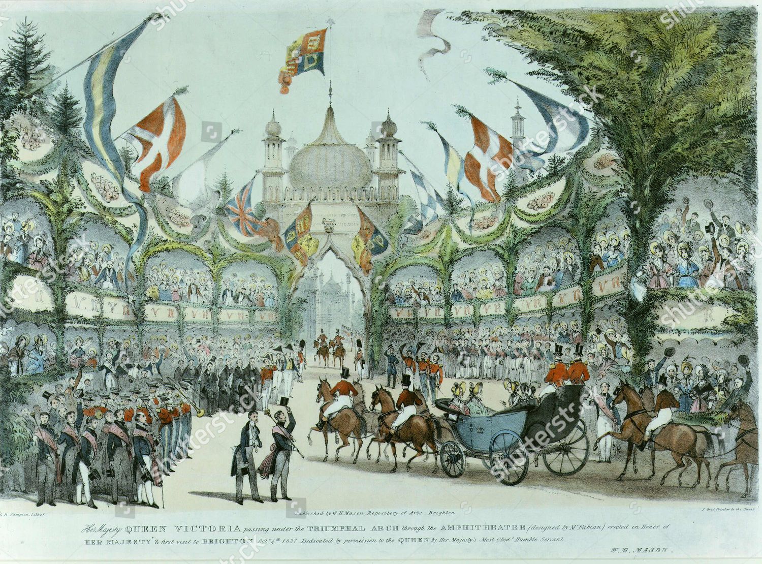 Queen Victoria Passing Under Triumphal Arch Editorial Stock Photo ...