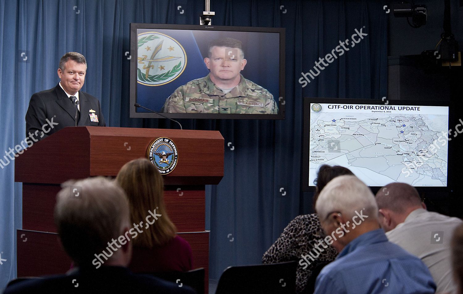 Colonel John Dorrian Usaf Briefs Pentagon Editorial Stock Photo - Stock ...