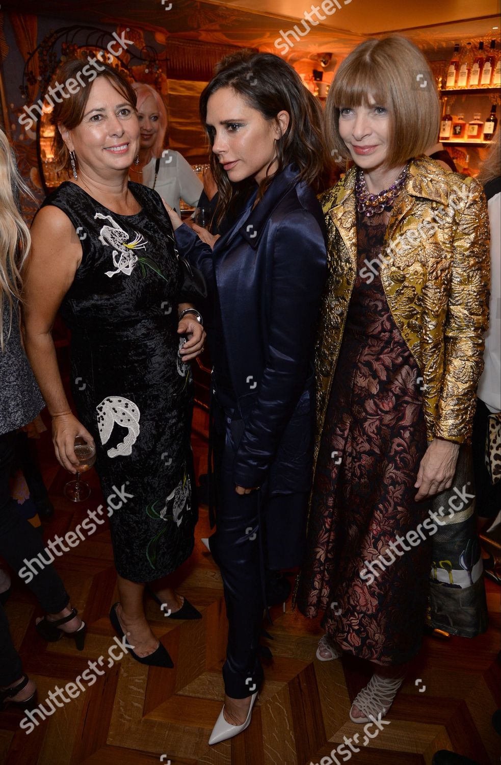 Alexandra Shulman Victoria Beckham Anna Wintour Editorial Stock Photo ...