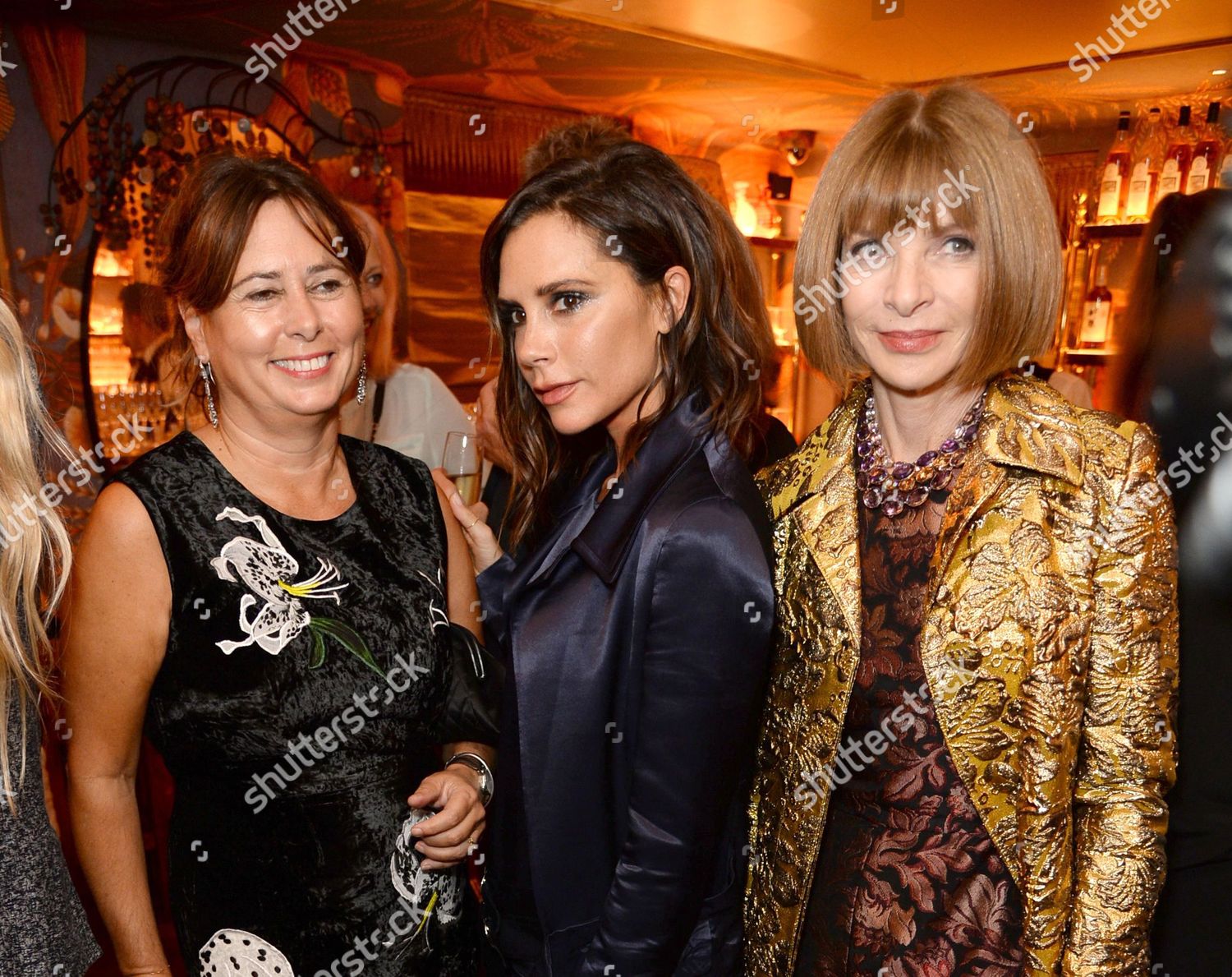 Alexandra Shulman Victoria Beckham Anna Wintour Editorial Stock Photo ...