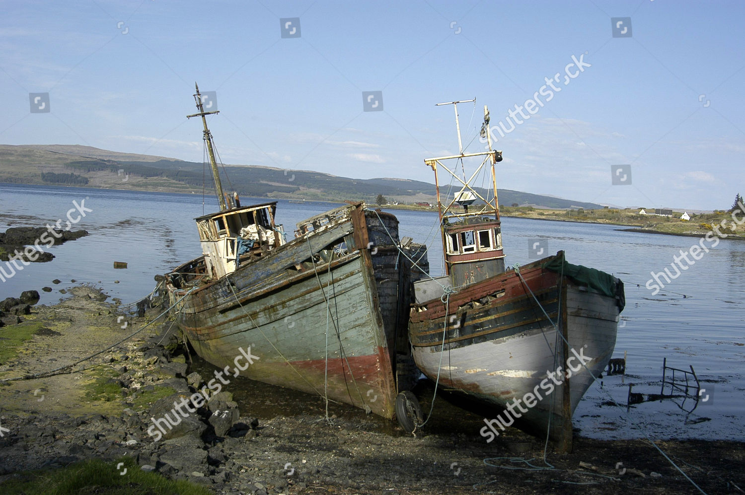 Two Old Fishing Boats Laying Rotting Editorial Stock Photo - Stock ...
