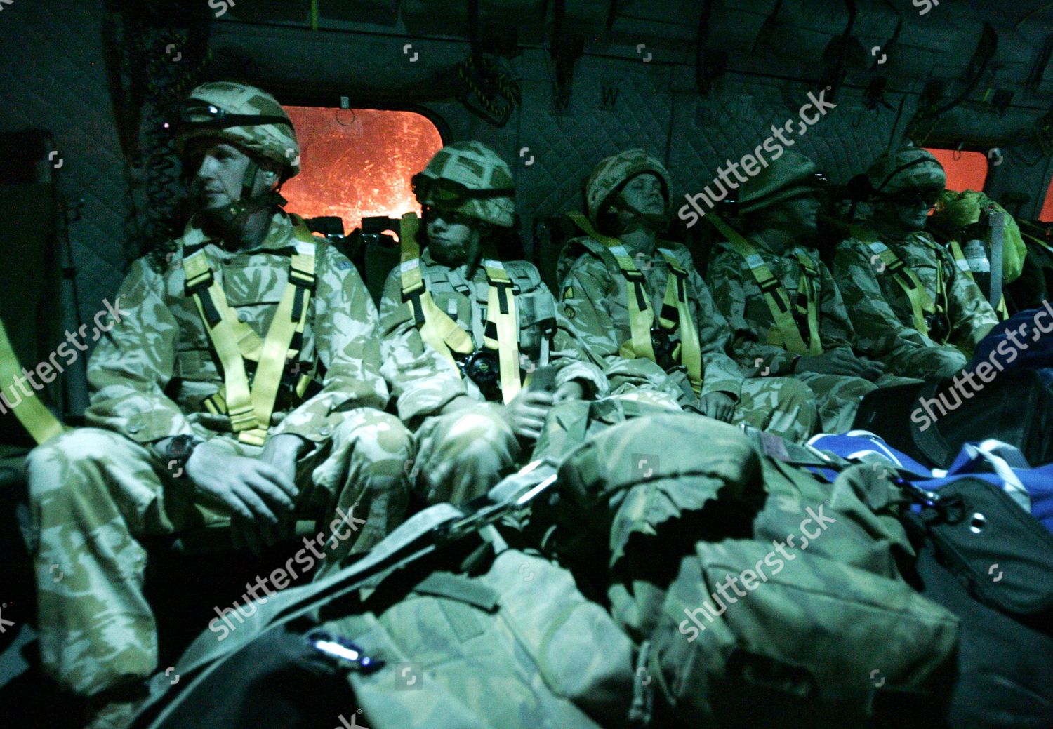 Soldiers On Tactical Night Flight Merlin Editorial Stock Photo - Stock ...