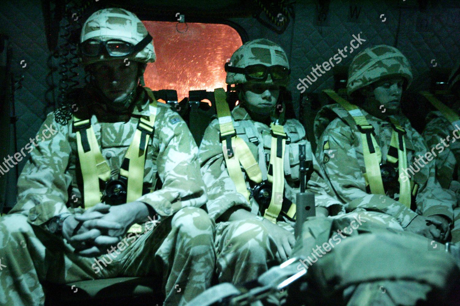 Soldiers On Tactical Night Flight Merlin Editorial Stock Photo - Stock ...