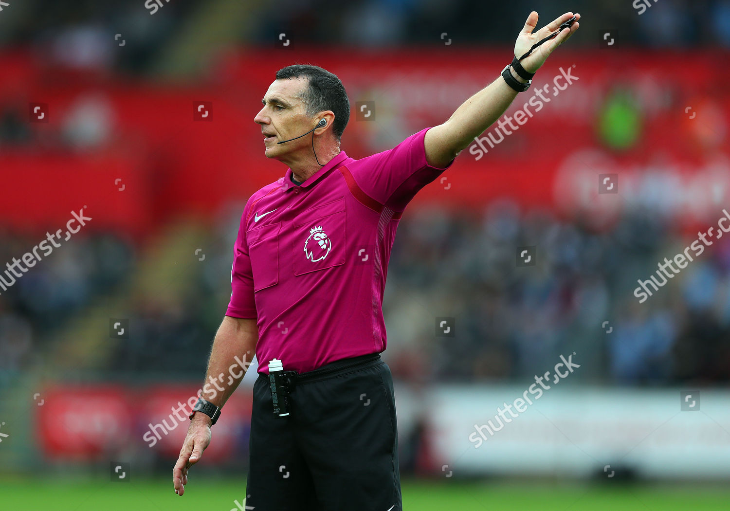 Referee Neil Swarbrick During Premier League Editorial Stock Photo ...