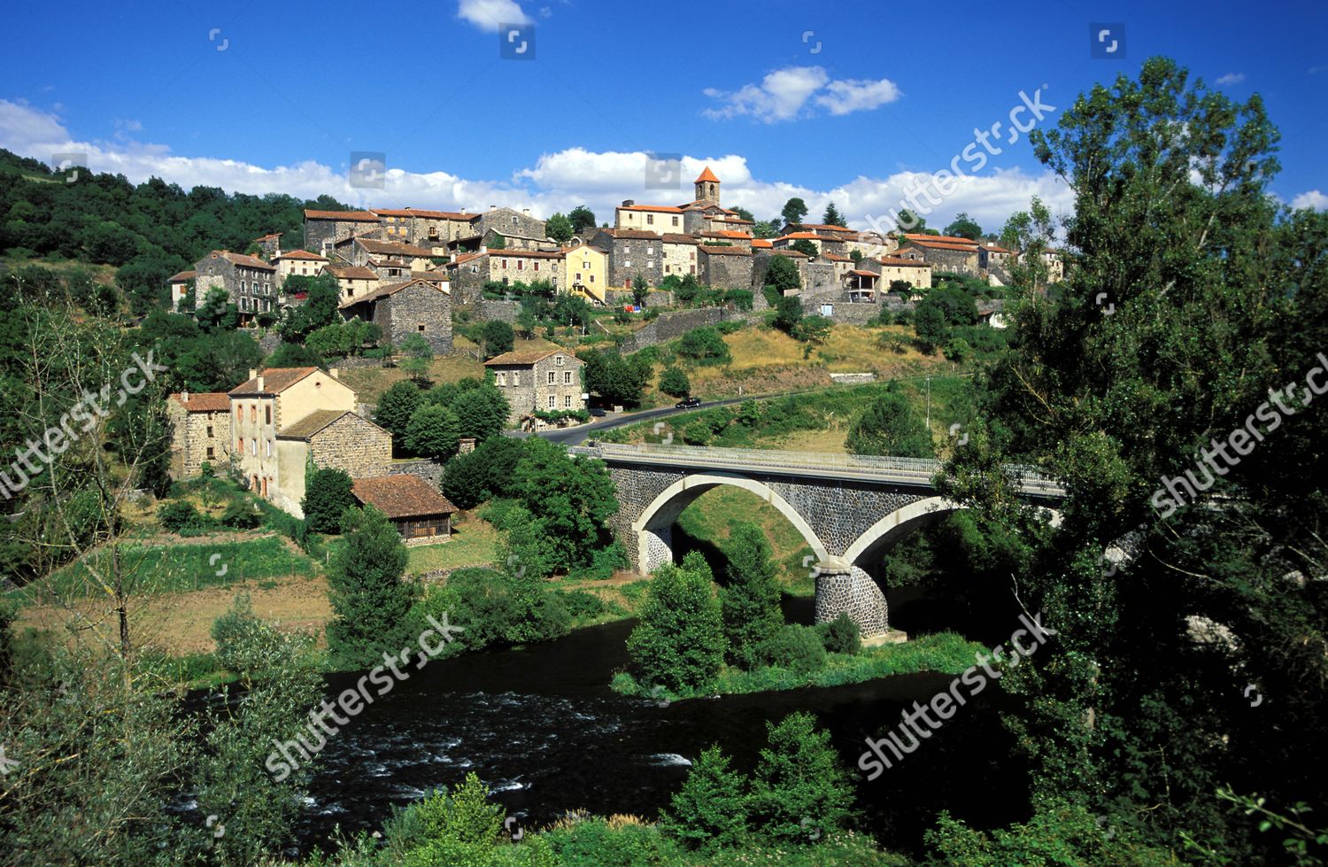 Picturesque Village St Arcon On Allier Editorial Stock Photo - Stock ...
