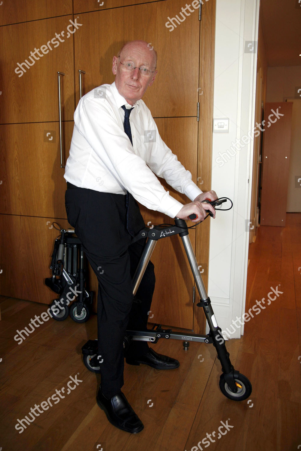 Clive Sinclair On His Bike His Editorial Stock Photo - Stock Image ...