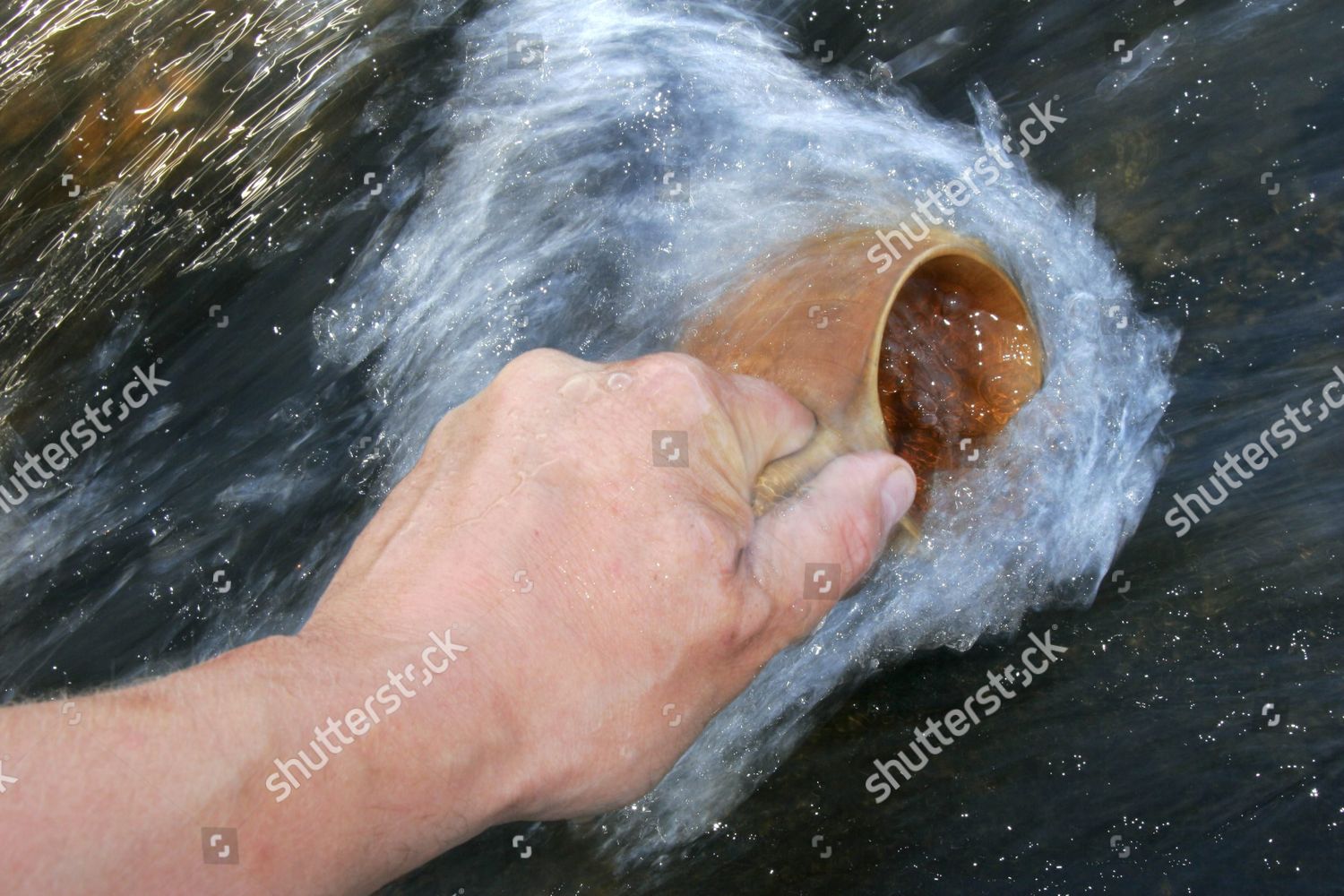 Taking Water Lapp Cup Called Kuksa Editorial Stock Photo - Stock Image ...