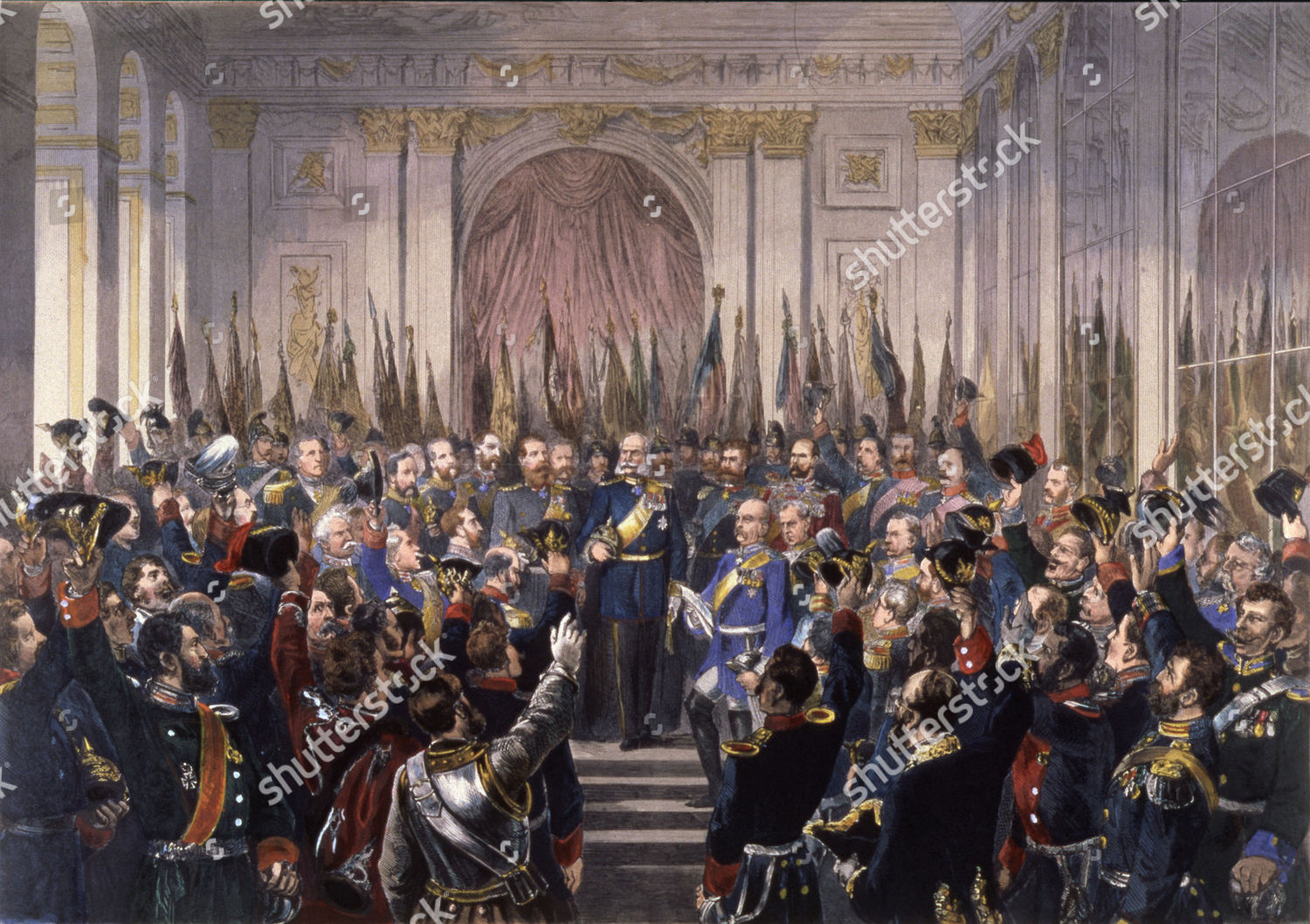 Proclamation German Empire Hall Mirrors Versailles Editorial Stock ...