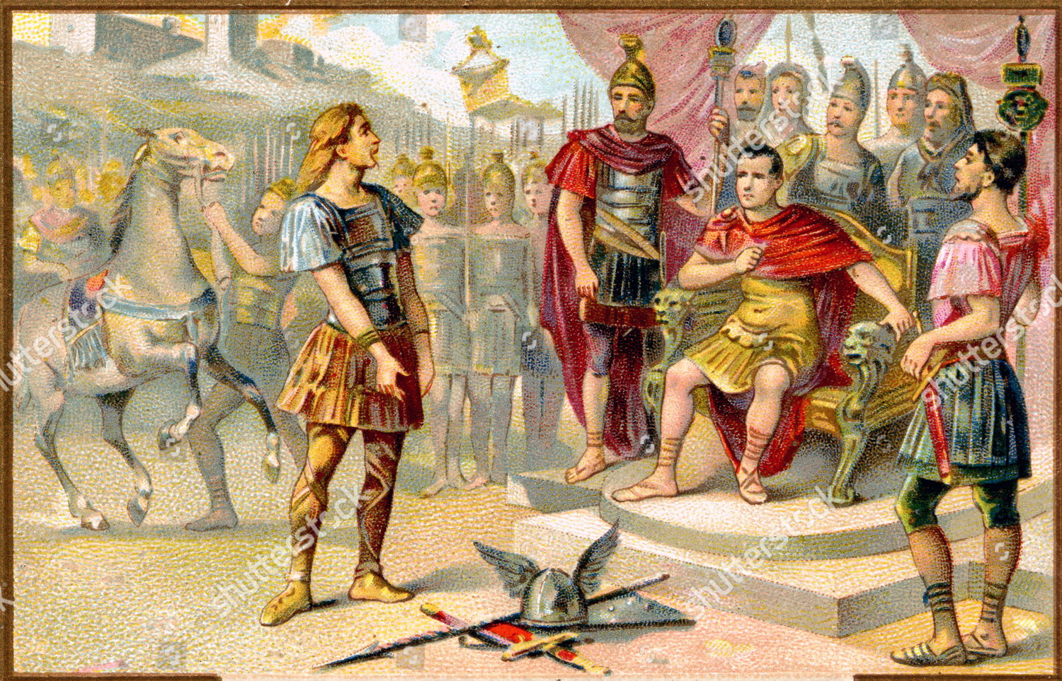 Vercingetorix Chieftain Gallic Tribe Averni Surrenders Editorial Stock ...