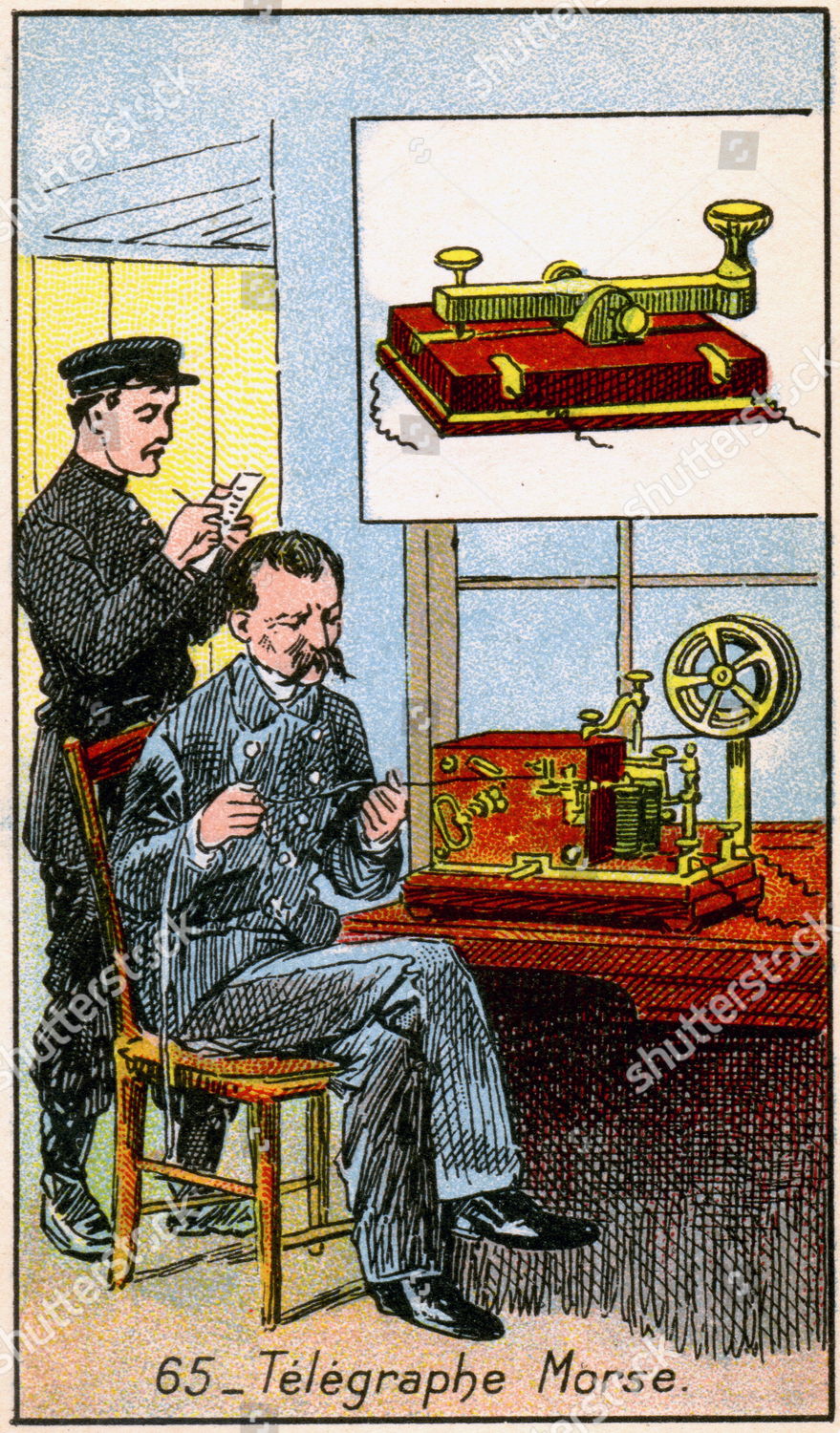 Morse Code Sent By Telegraph Illustration Editorial Stock Photo - Stock ...