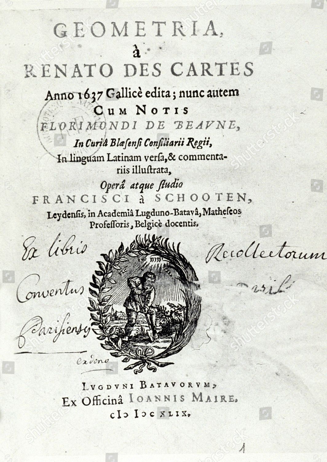 Geometry By Descartes 15961650 French Mathematician Editorial Stock ...