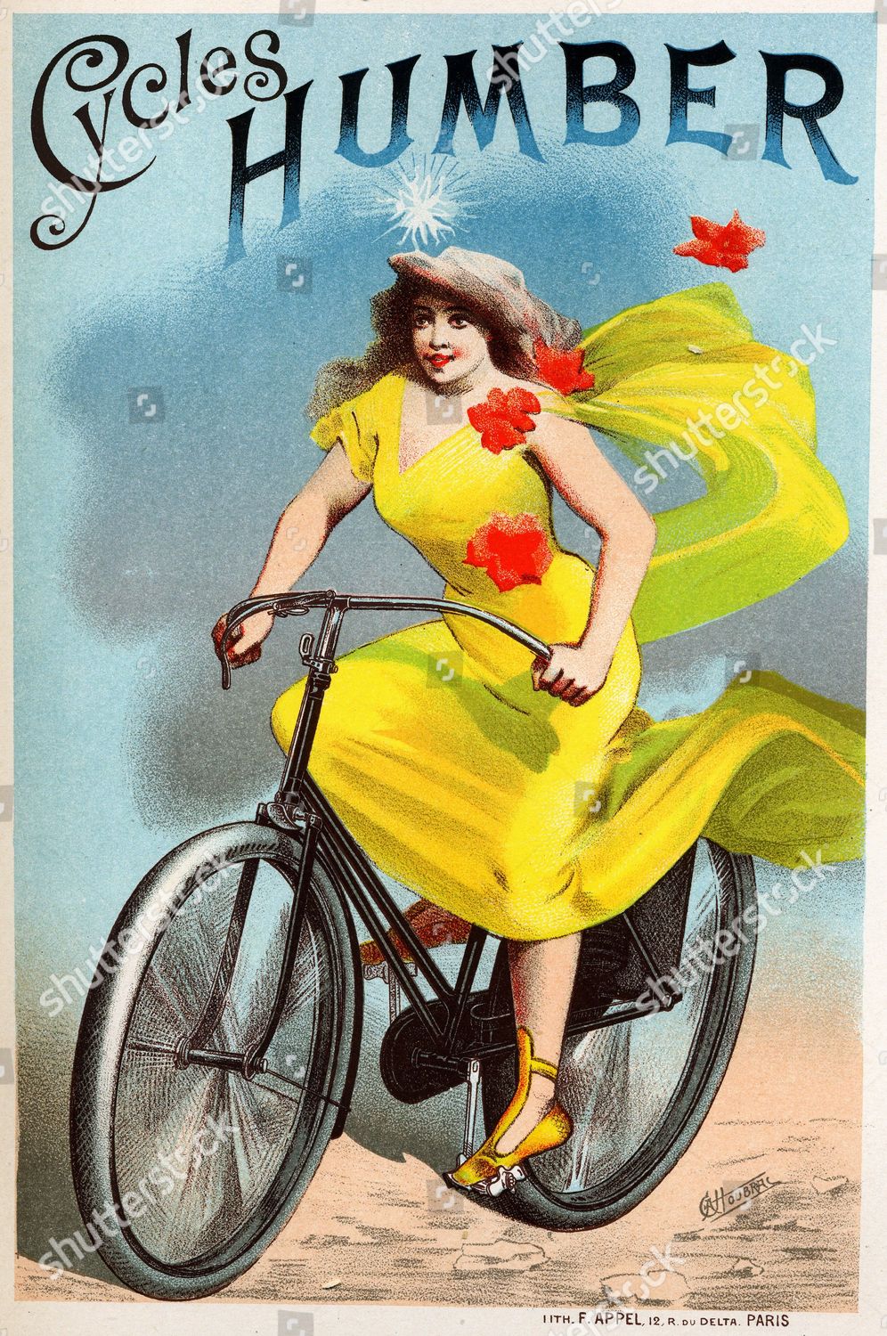 Humber Brand Bicycles Poster By Choubrac Editorial Stock Photo - Stock ...