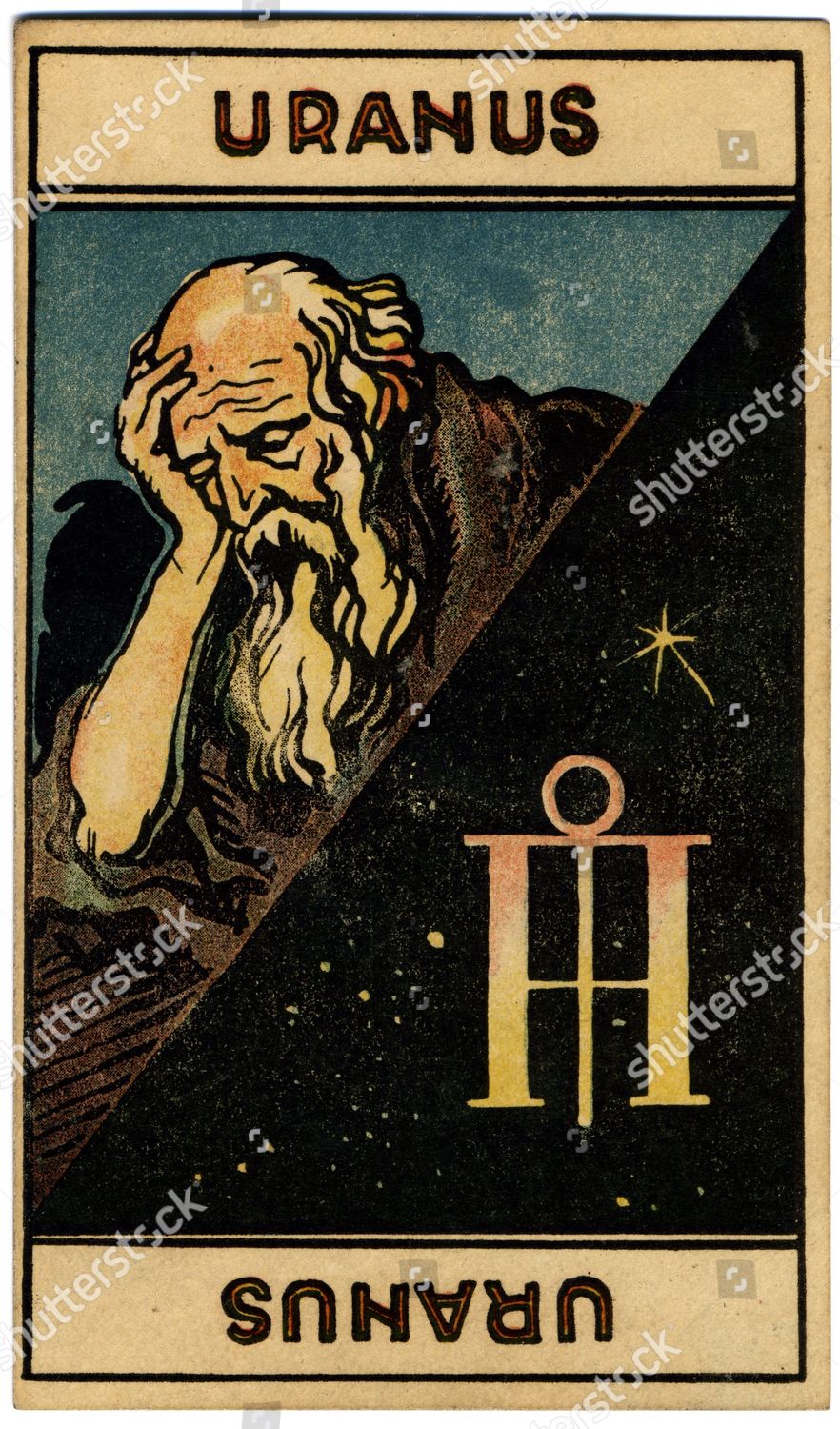 Uranus Planet Astrologic Card Le Tarot Editorial Stock Photo - Stock ...