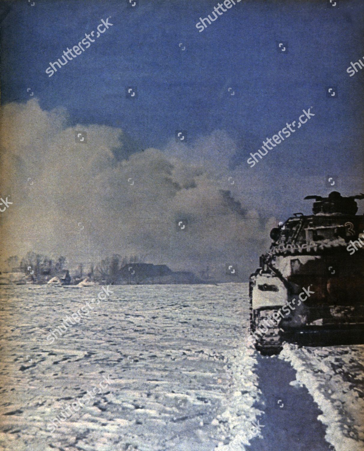 GERMAN NAZI TANK UNDER SNOW EASTERN Editorial Stock Photo - Stock Image ...