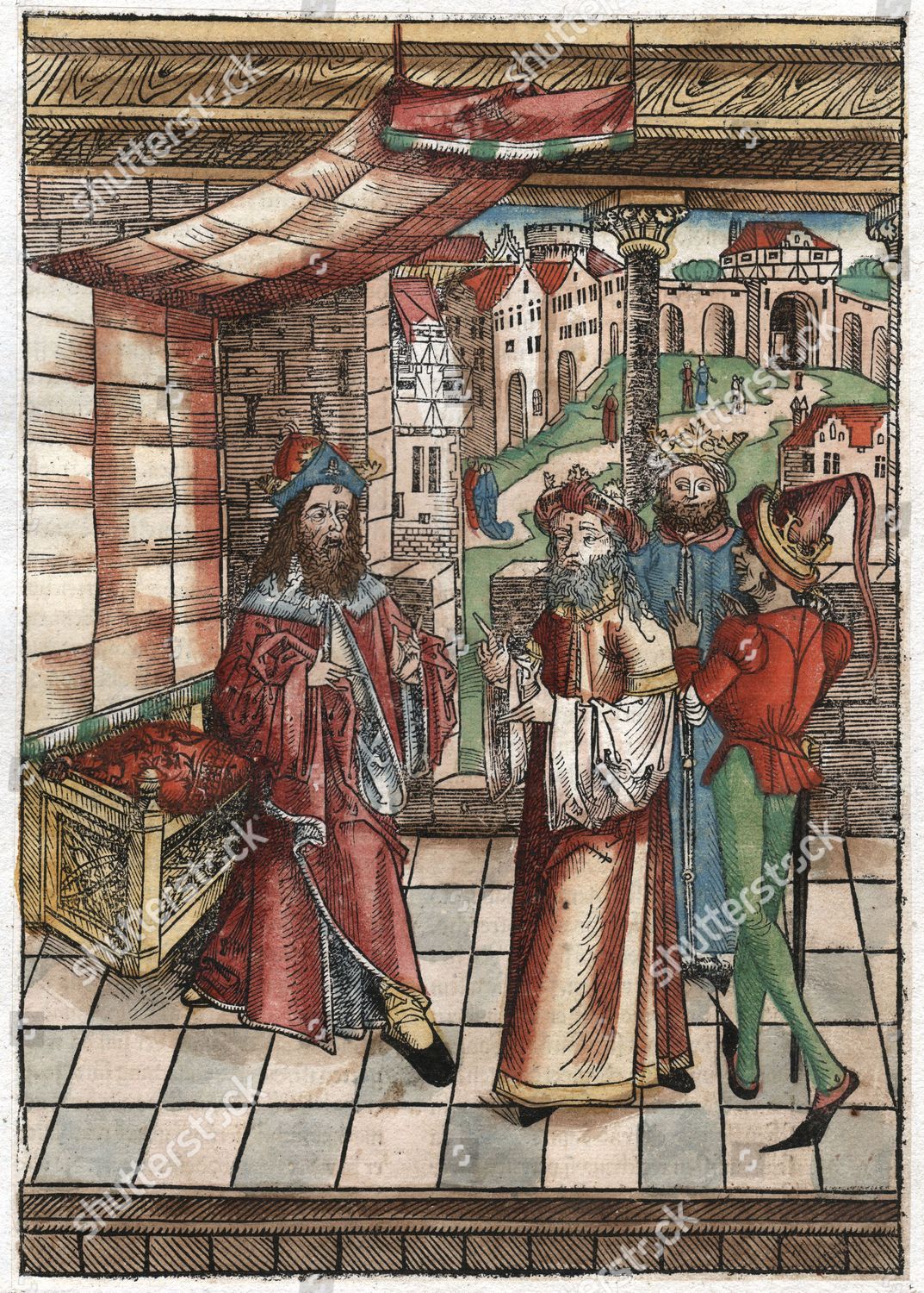 Scene Bible Woodcut By Michael Wohlgemuth Editorial Stock Photo - Stock ...