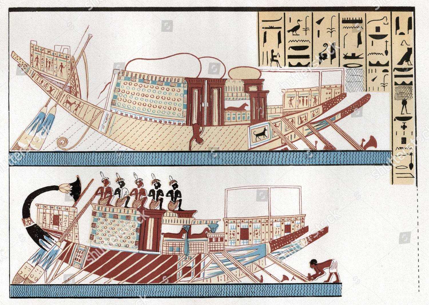 Ships Ancient Egypt Fresco Found Thebes Editorial Stock Photo - Stock ...