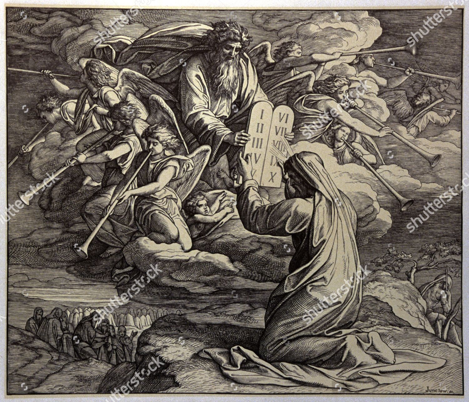 God Gives Tablets Stone Moses On Editorial Stock Photo - Stock Image ...