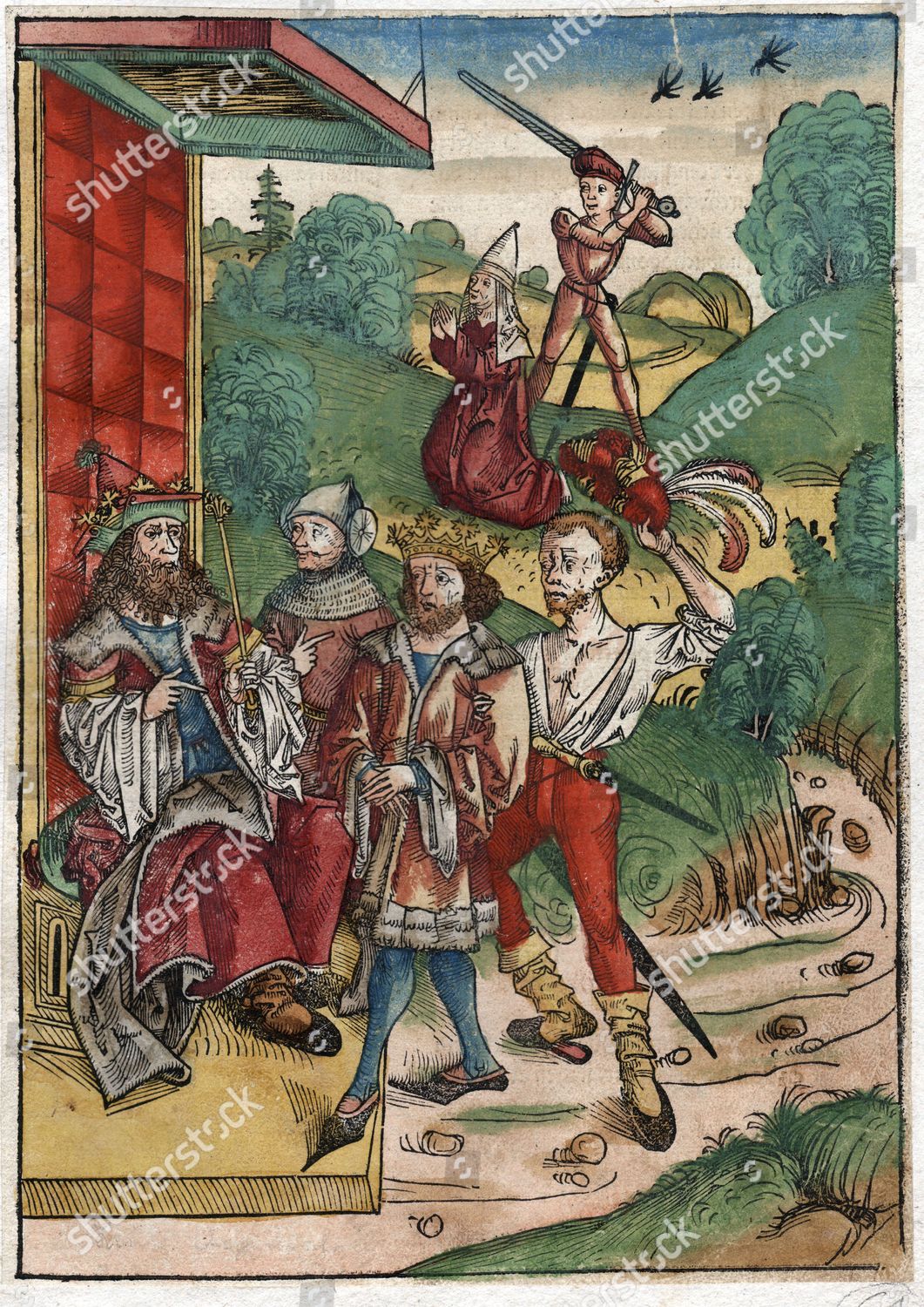 Scene Bible Woodcut By Michael Wohlgemuth Editorial Stock Photo - Stock ...