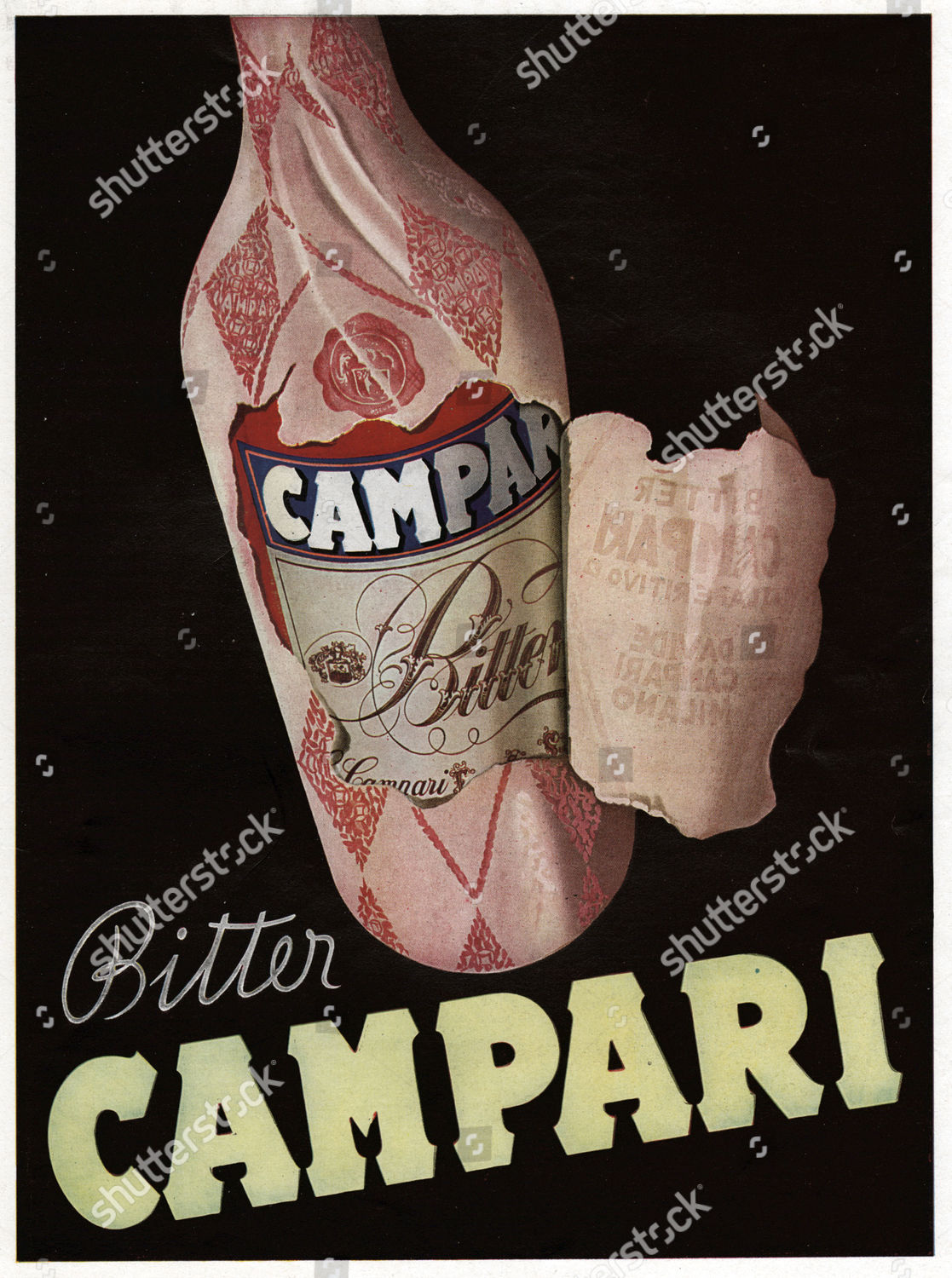 Campari Bitters Advert Italian Brand Campari Editorial Stock Photo ...