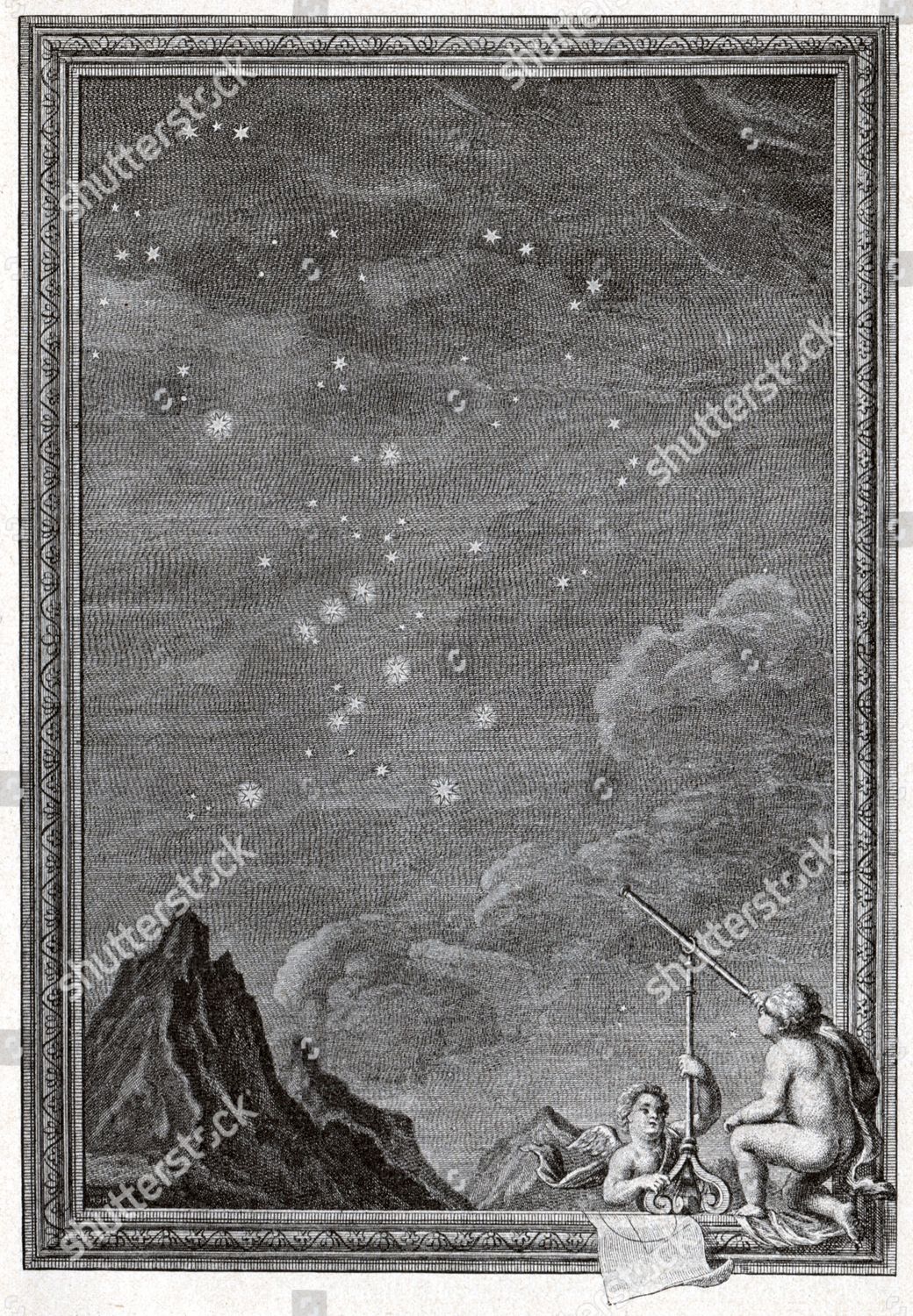 Orion Constellation Engraving France Xviiith Century Editorial Stock ...