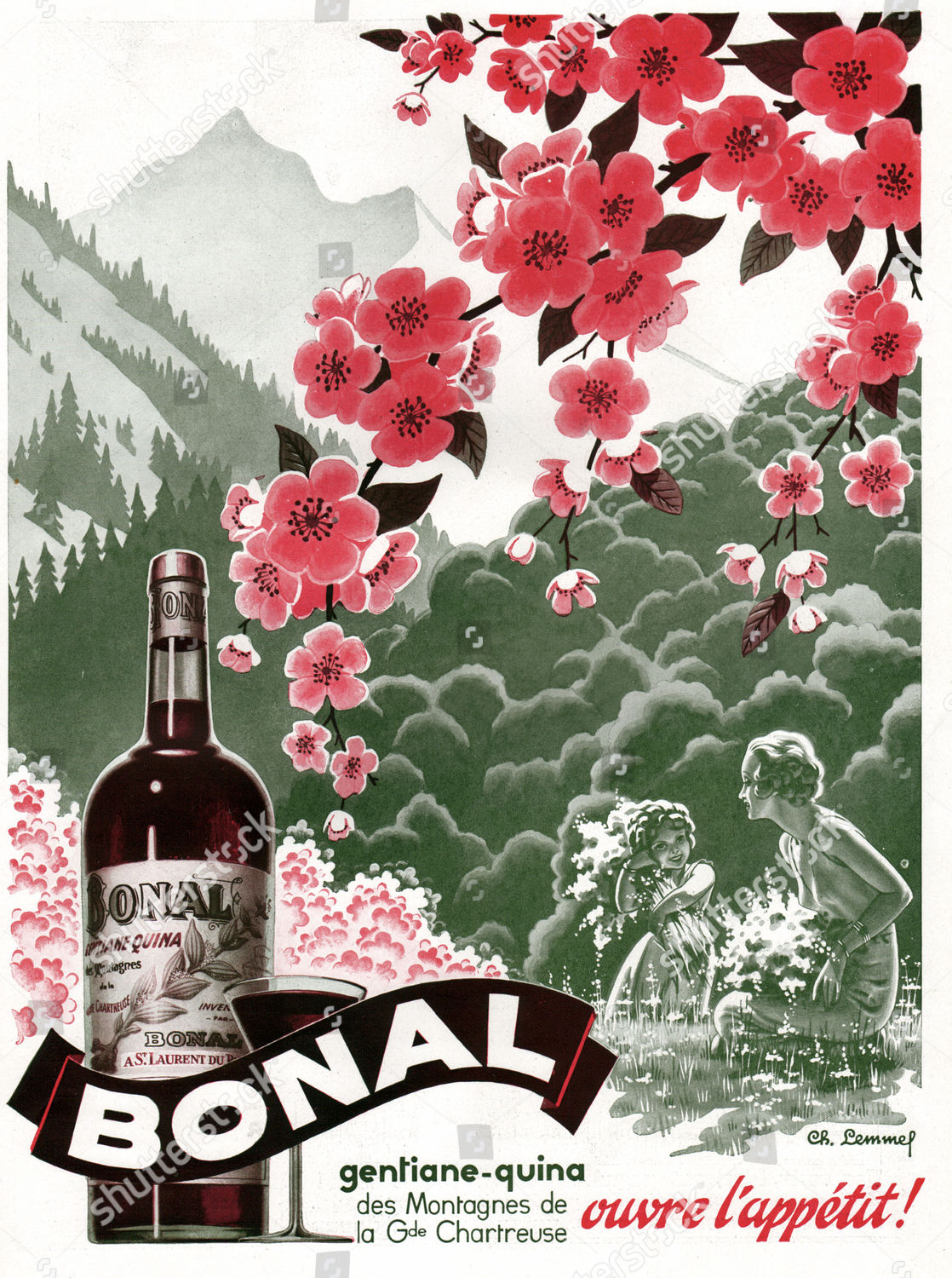 Bonal Aperitif Great Yellow Gentian Advertisement Editorial Stock Photo ...