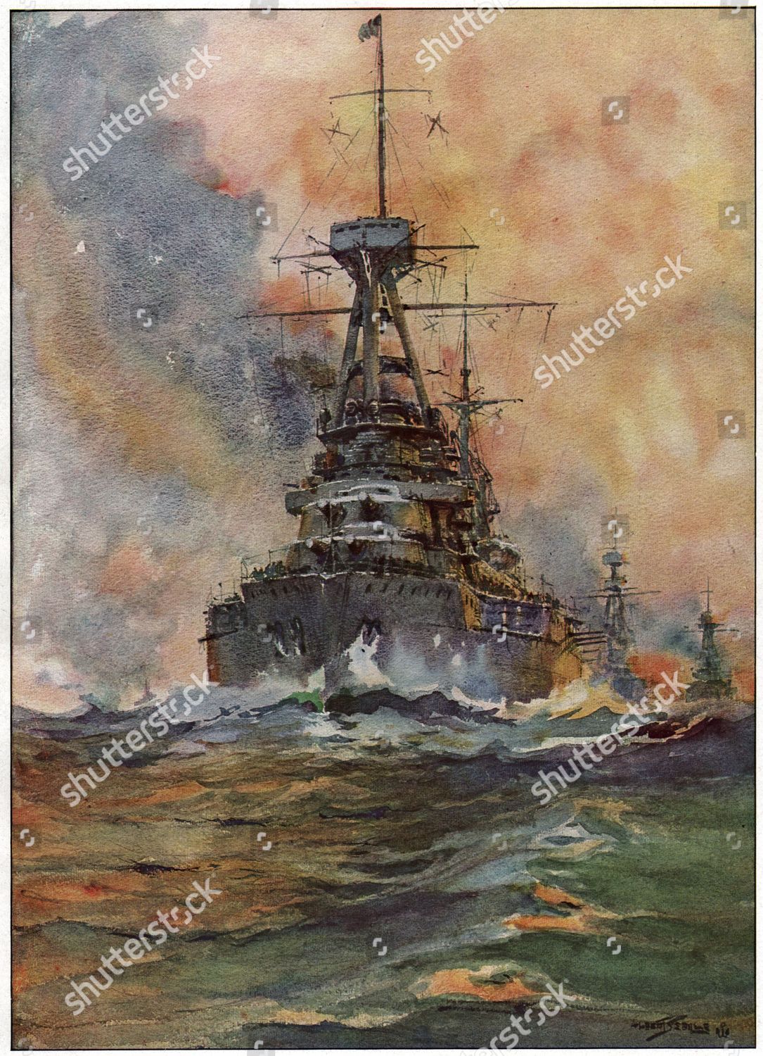Battleship French Navy Le Provence Illustration Editorial Stock Photo ...