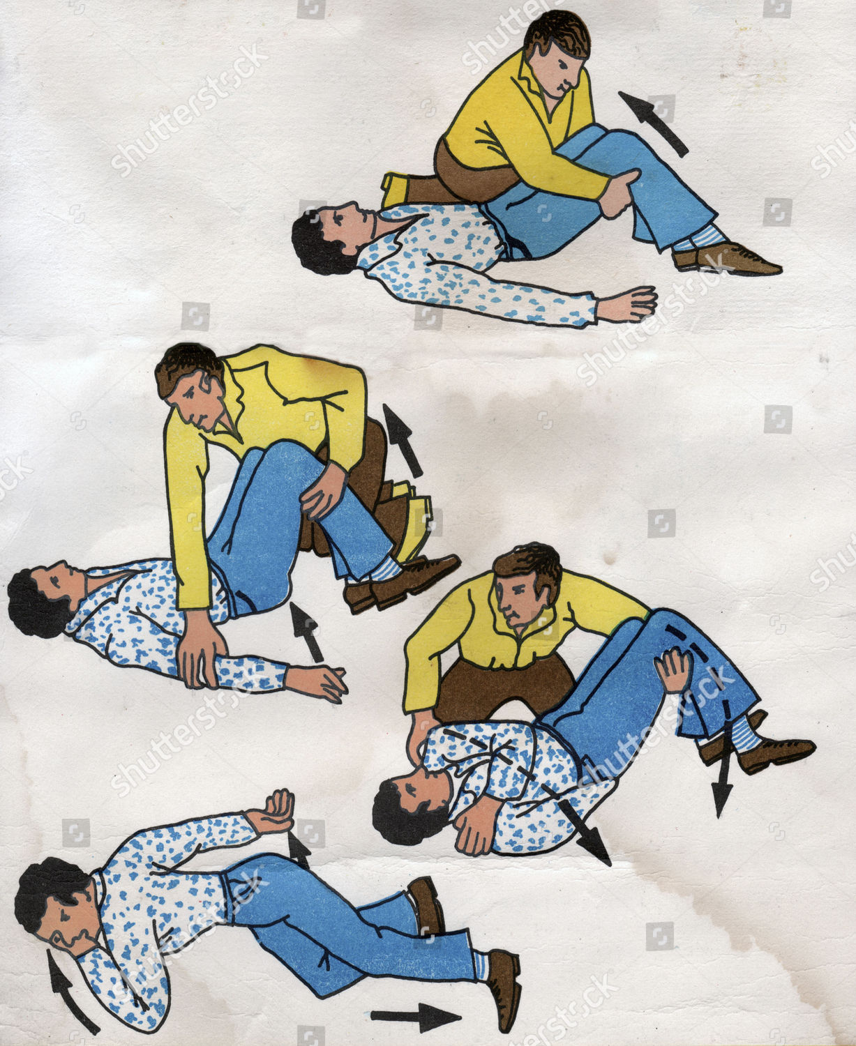 First Aid Recovery Position Illustration Leaflet Editorial Stock Photo ...