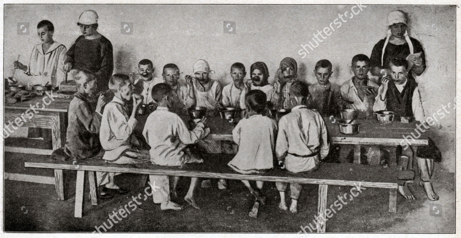 Russian Famine 1921 Soup Kitchen By Editorial Stock Photo - Stock Image ...