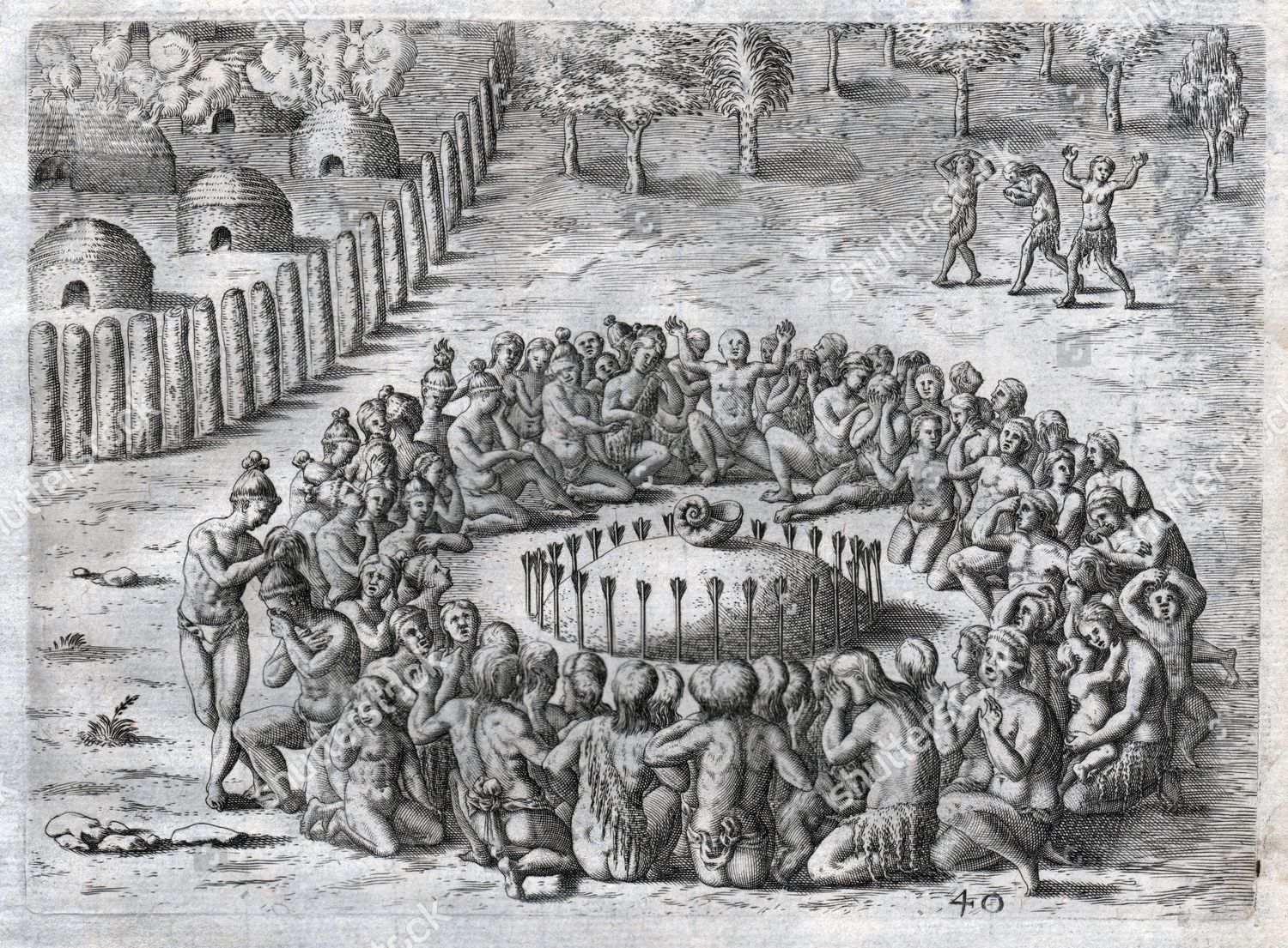 Tribe Timucuan Indians Rites Observed Funeral Editorial Stock Photo ...