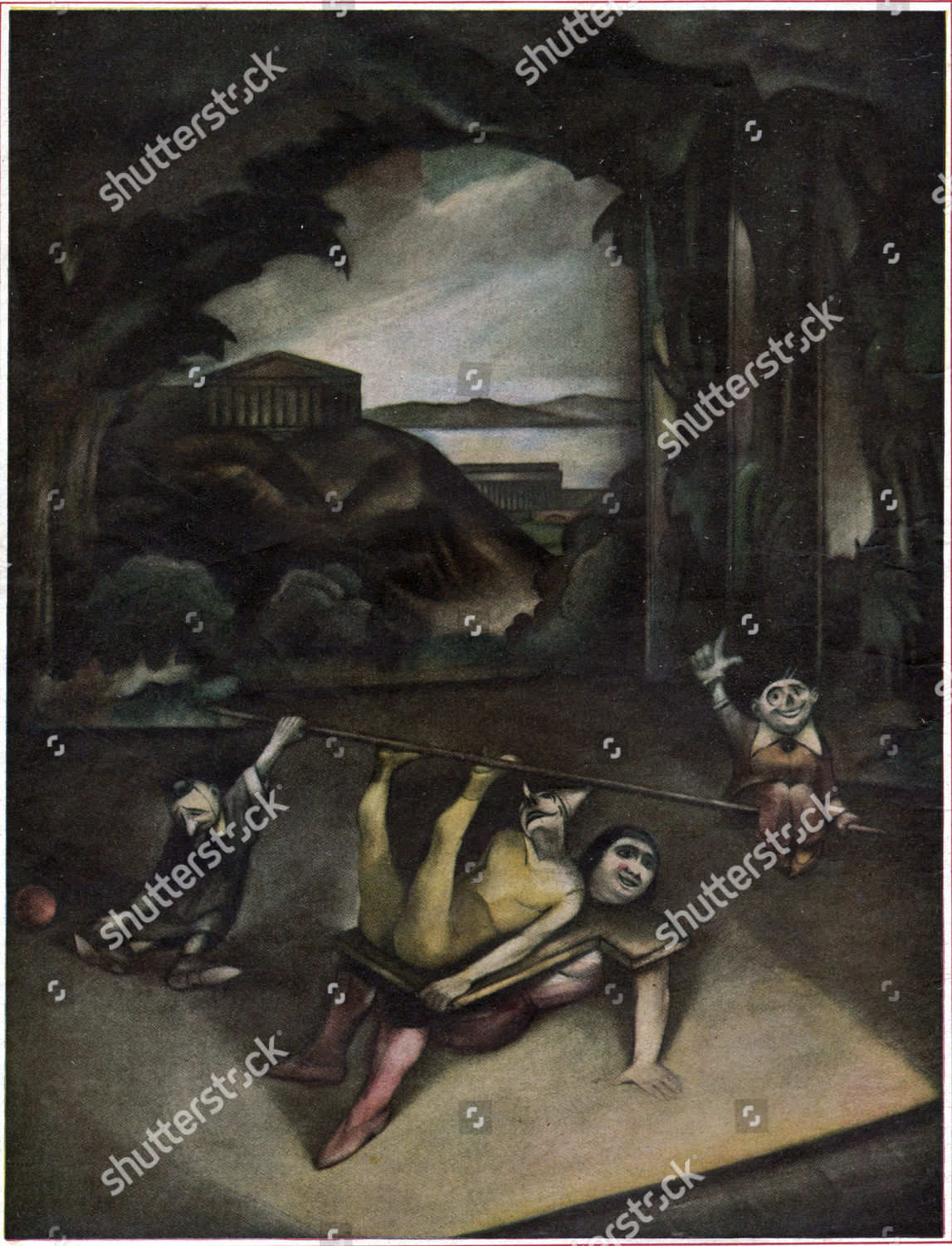 Circus Acrobats Illustration By Charles Girod Editorial Stock Photo ...