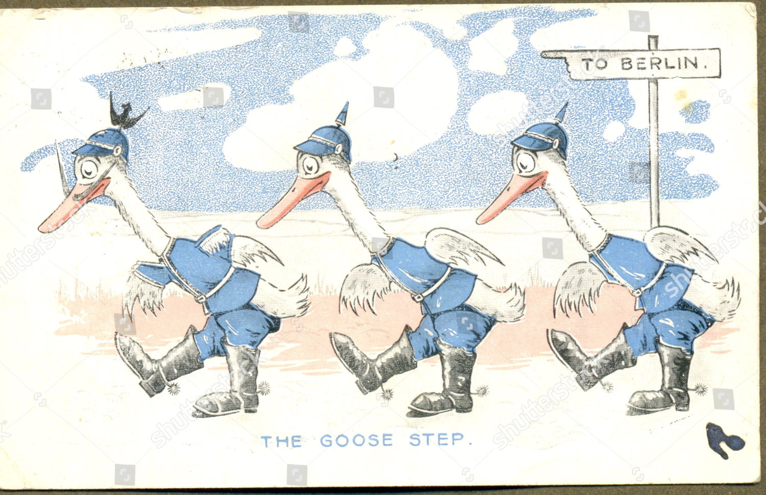 World War One Comic Postcard Geese Editorial Stock Photo - Stock Image ...