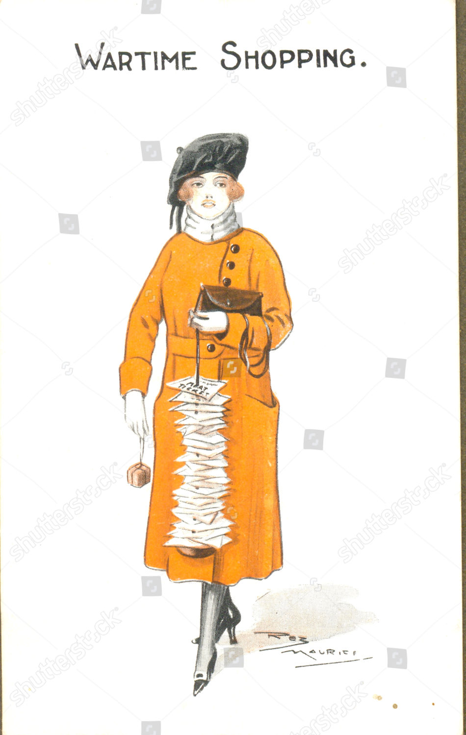 World War One Ironic Postcard Entitled Editorial Stock Photo - Stock ...