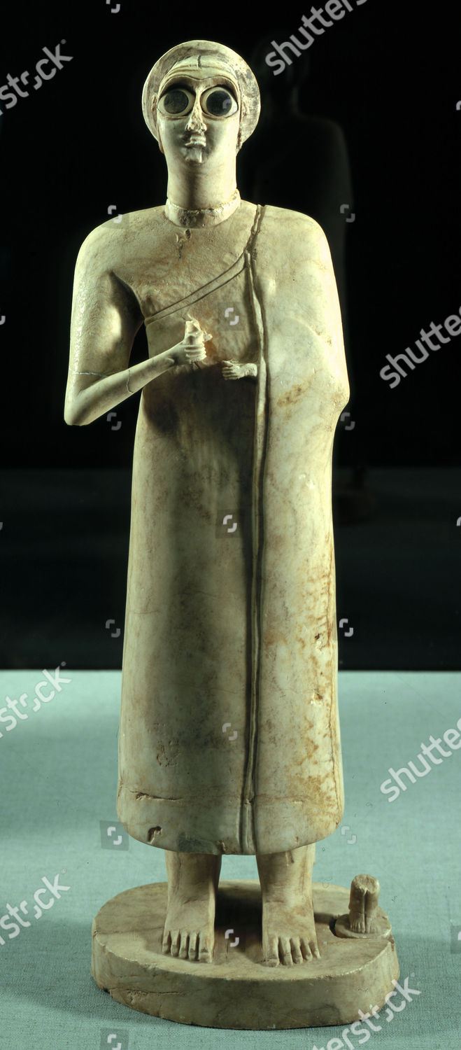 Orante Female Praying Figure Gypsum Statue Editorial Stock Photo ...