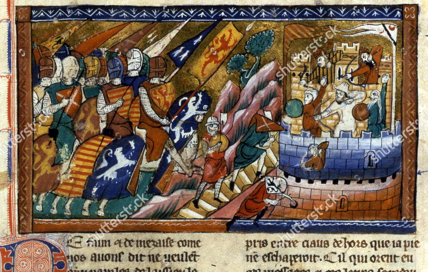 Siege Antioch 1098 First Crusade Illuminated Editorial Stock Photo ...