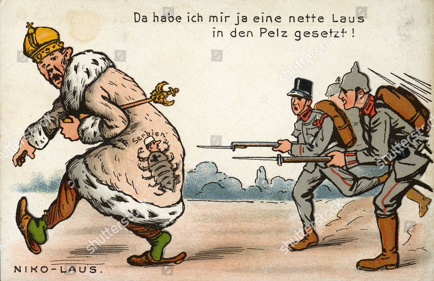 German Wwi Postcard Tsar Nicholas Ii Editorial Stock Photo - Stock ...
