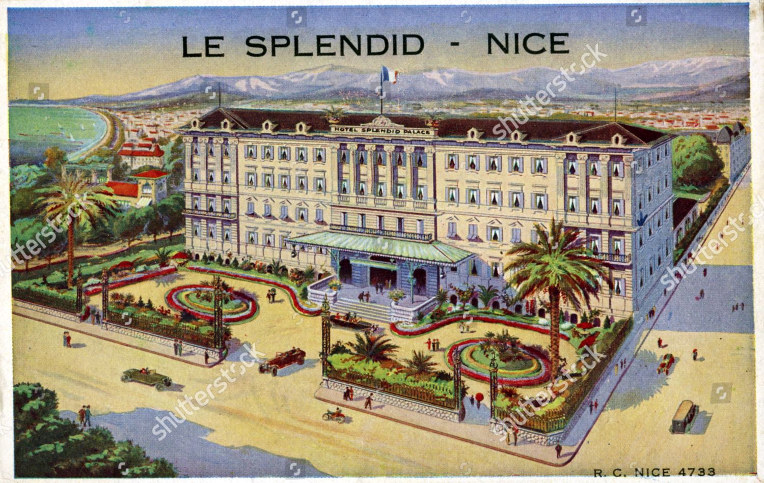 Advertisement Postcard Splendid Hotel Nice France Editorial Stock Photo ...