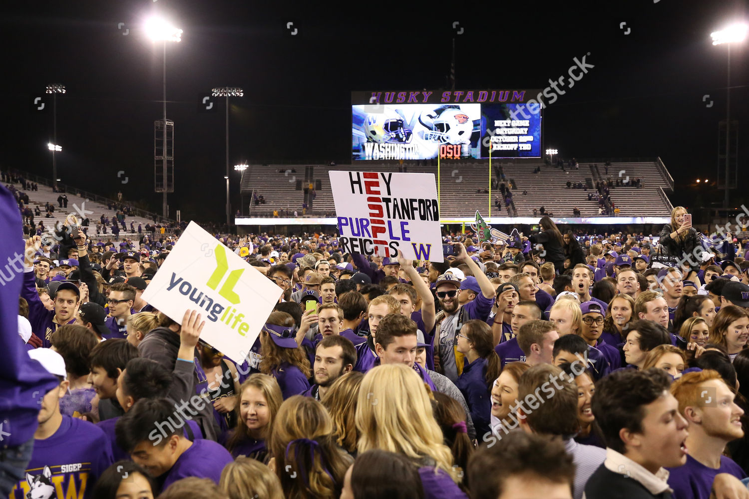 Washington Fans Storm Field After Game Editorial Stock Photo - Stock ...