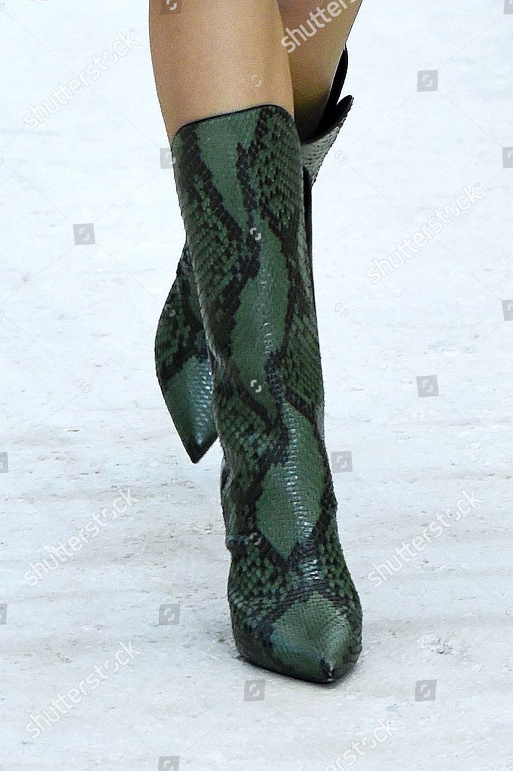 Model On Catwalk Shoe Detail Editorial Stock Photo - Stock Image ...