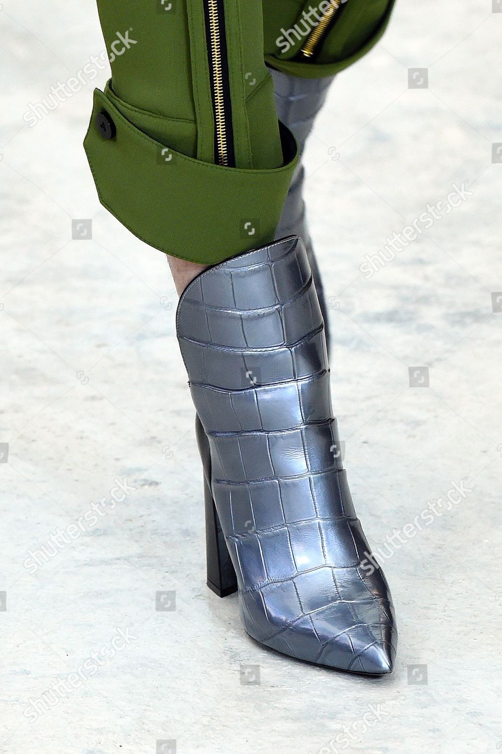 Model On Catwalk Shoe Detail Editorial Stock Photo - Stock Image ...