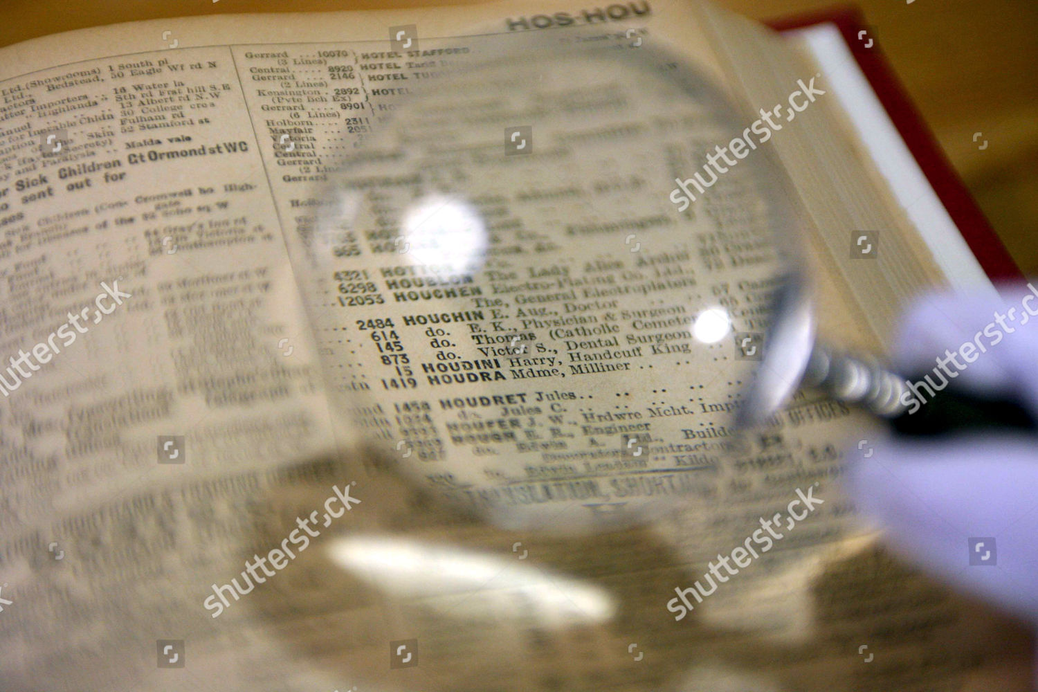 Phone Book Entry Harry Houdini Just Editorial Stock Photo - Stock Image ...