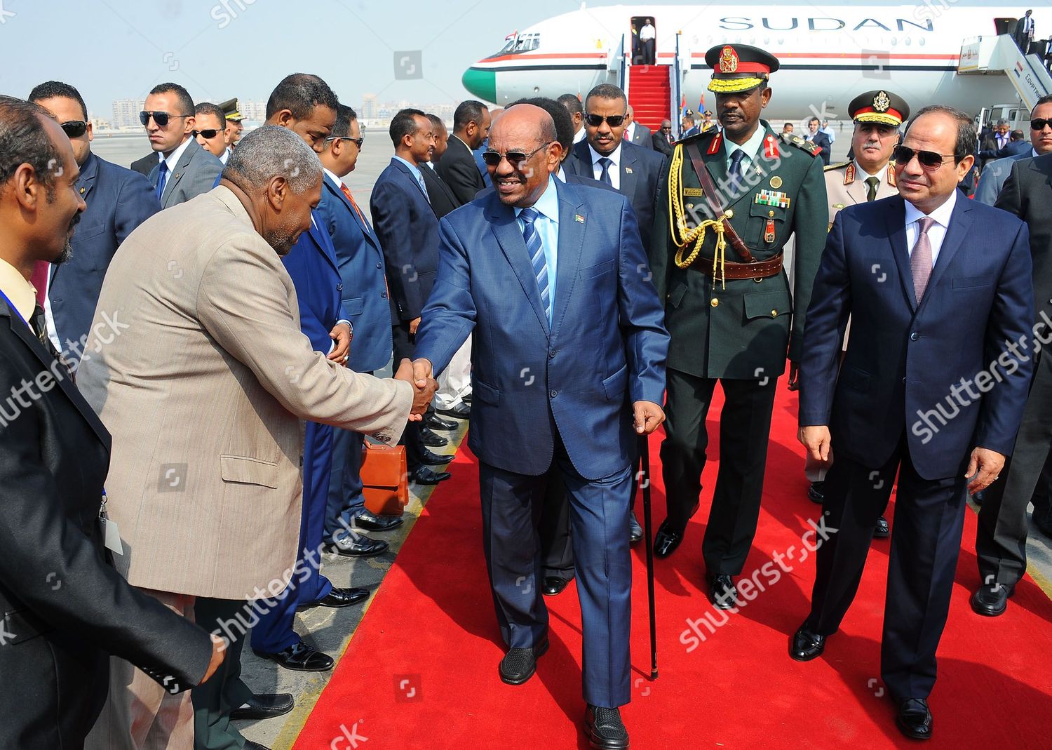 Egyptian President Abdel Fattah Alsisi Walks Editorial Stock Photo ...