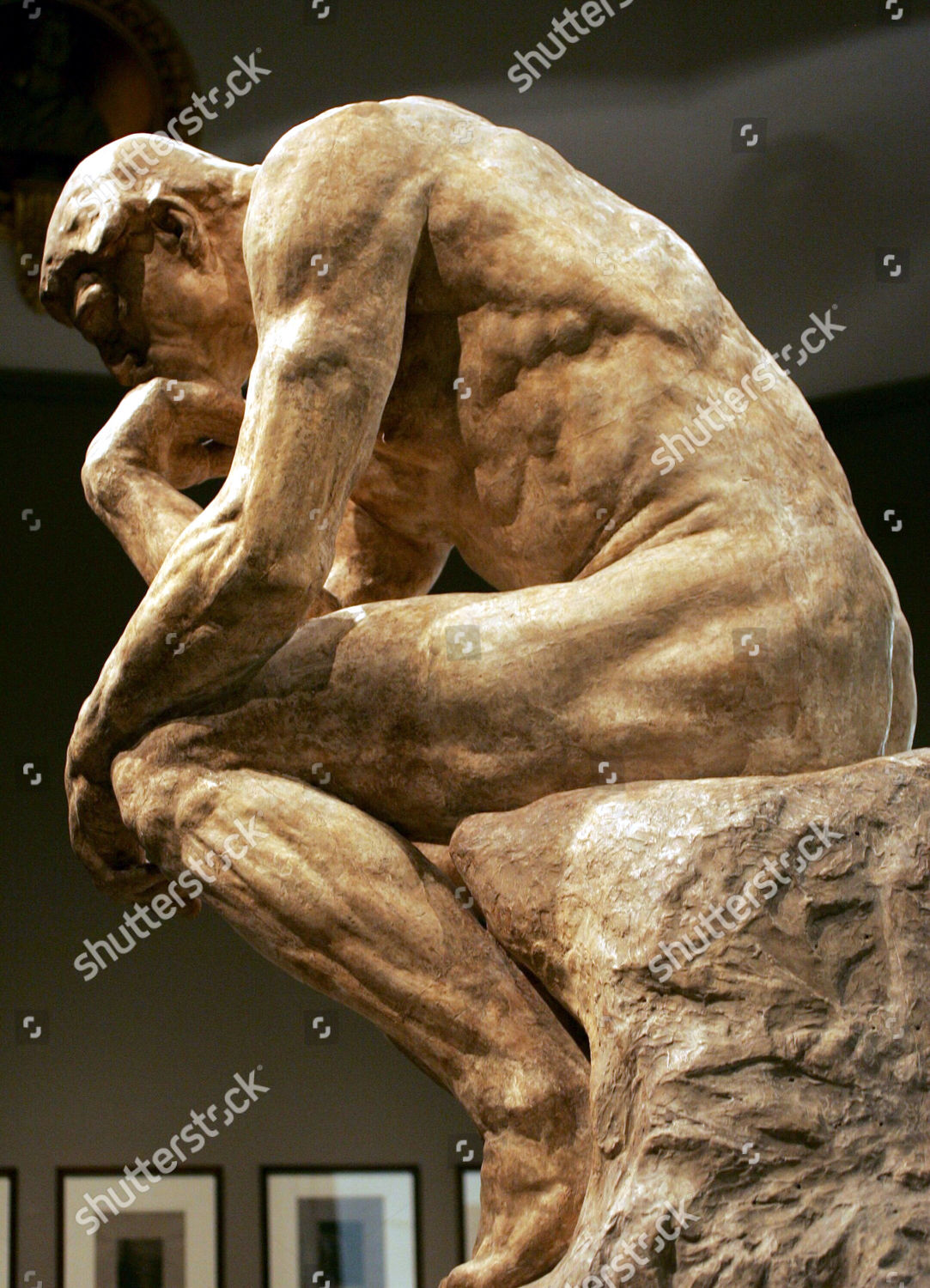 Thinker Large Version Patinated Plaster 1904 Editorial Stock Photo ...