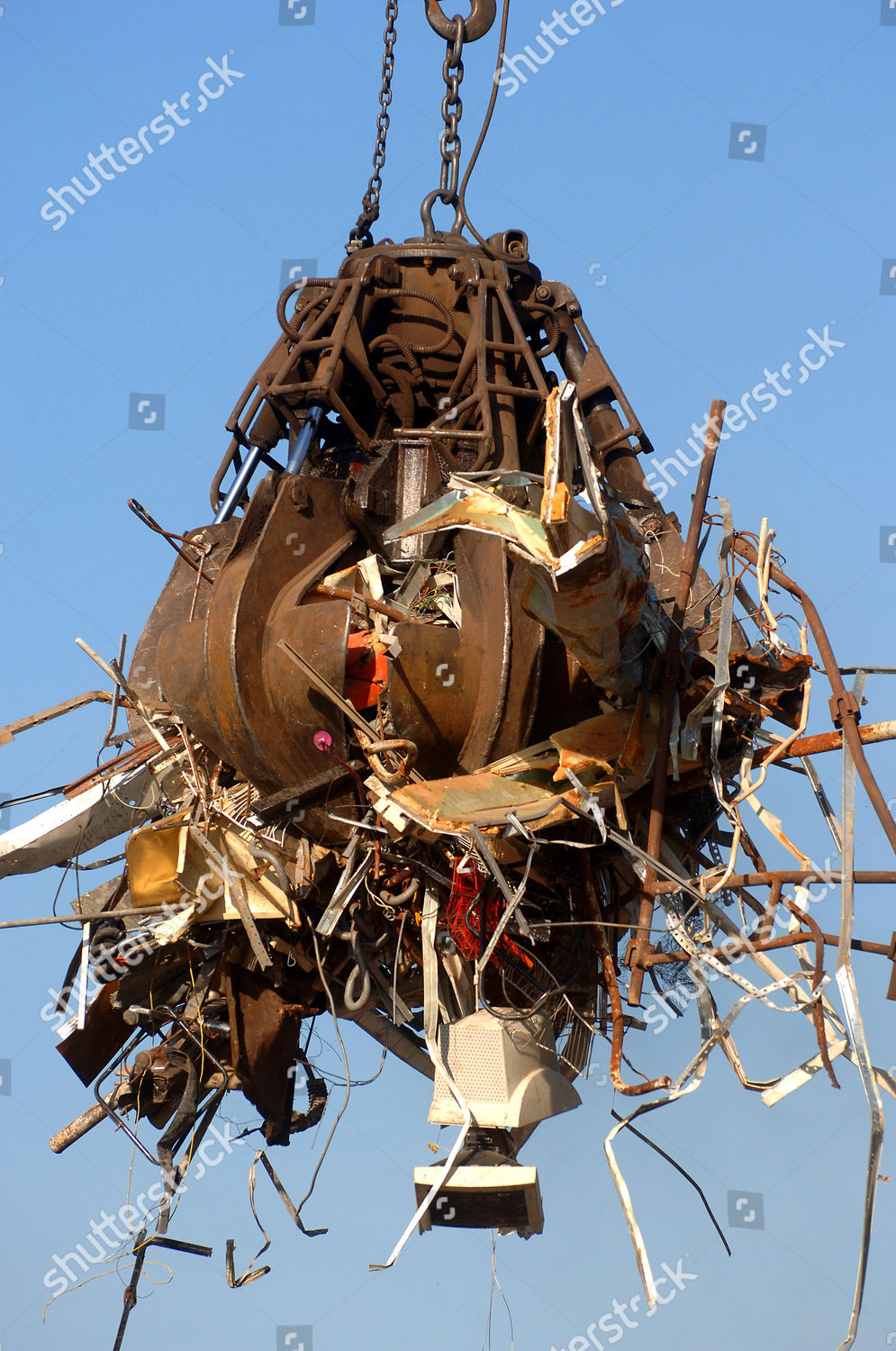 Demolition Claw Holding Waste Metal Editorial Stock Photo - Stock Image ...