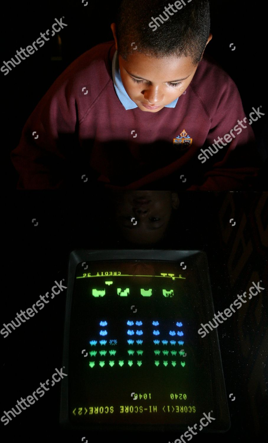 Young Boy Playing Space Invaders Editorial Stock Photo - Stock Image | Shutterstock