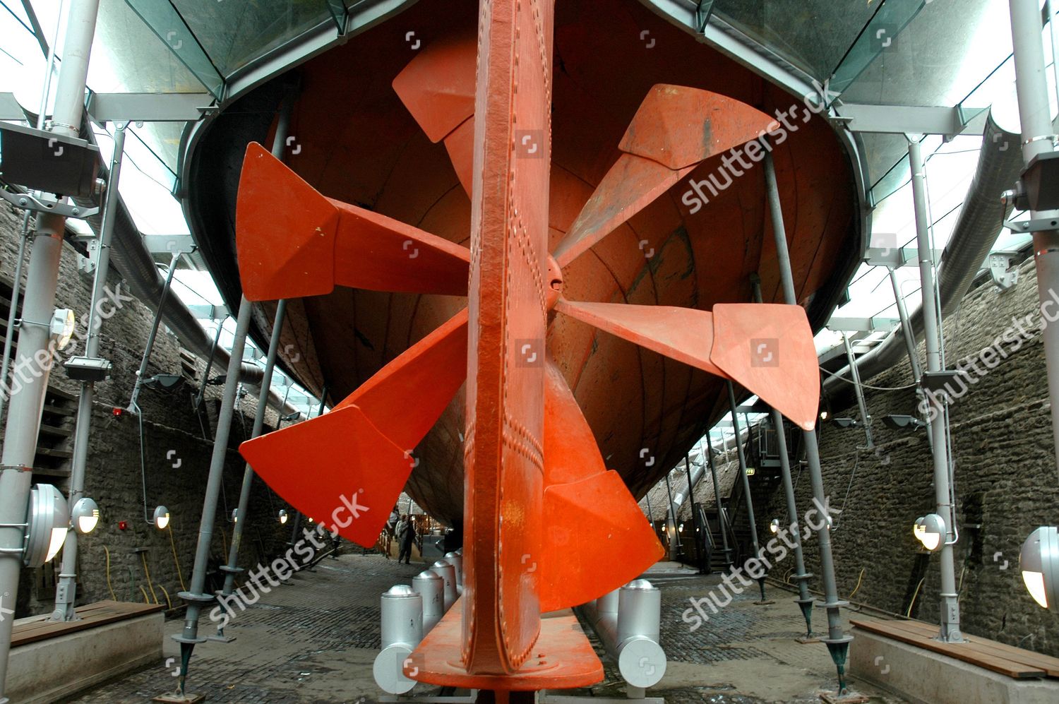 Propeller Under Glass Waterline Plate Ss Editorial Stock Photo - Stock ...