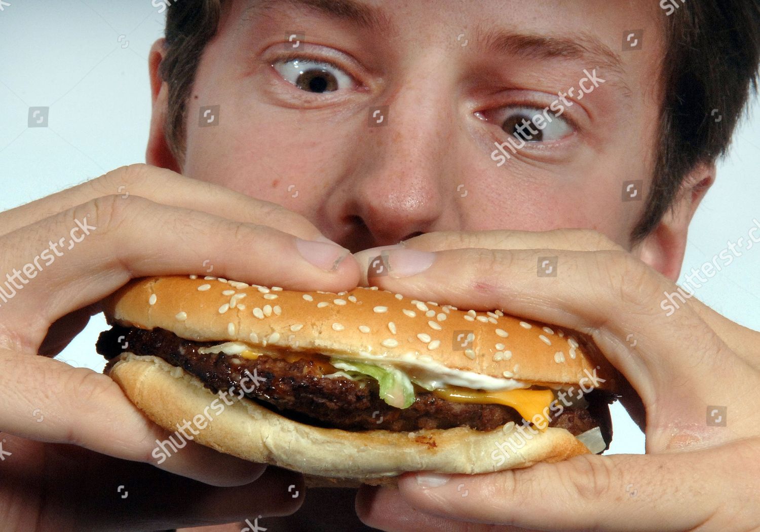 Model Released Man Eating Whopper Cheese Editorial Stock Photo - Stock ...