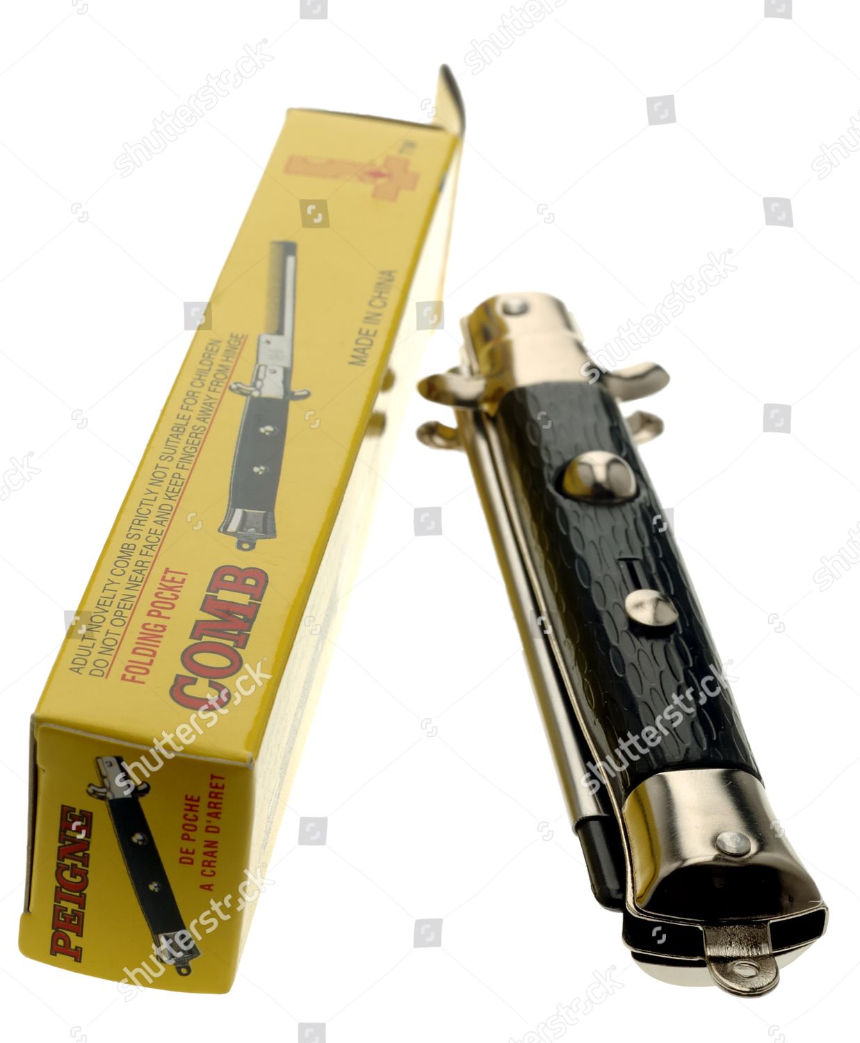 Folding Pocket Flick Knife Comb Editorial Stock Photo - Stock Image ...